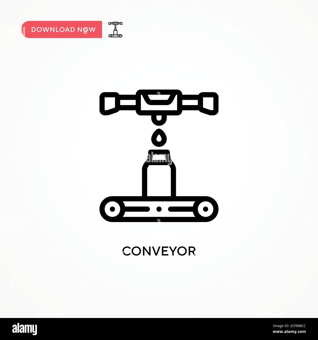 Conveyor vector icon. Modern, simple flat vector illustration for web ...