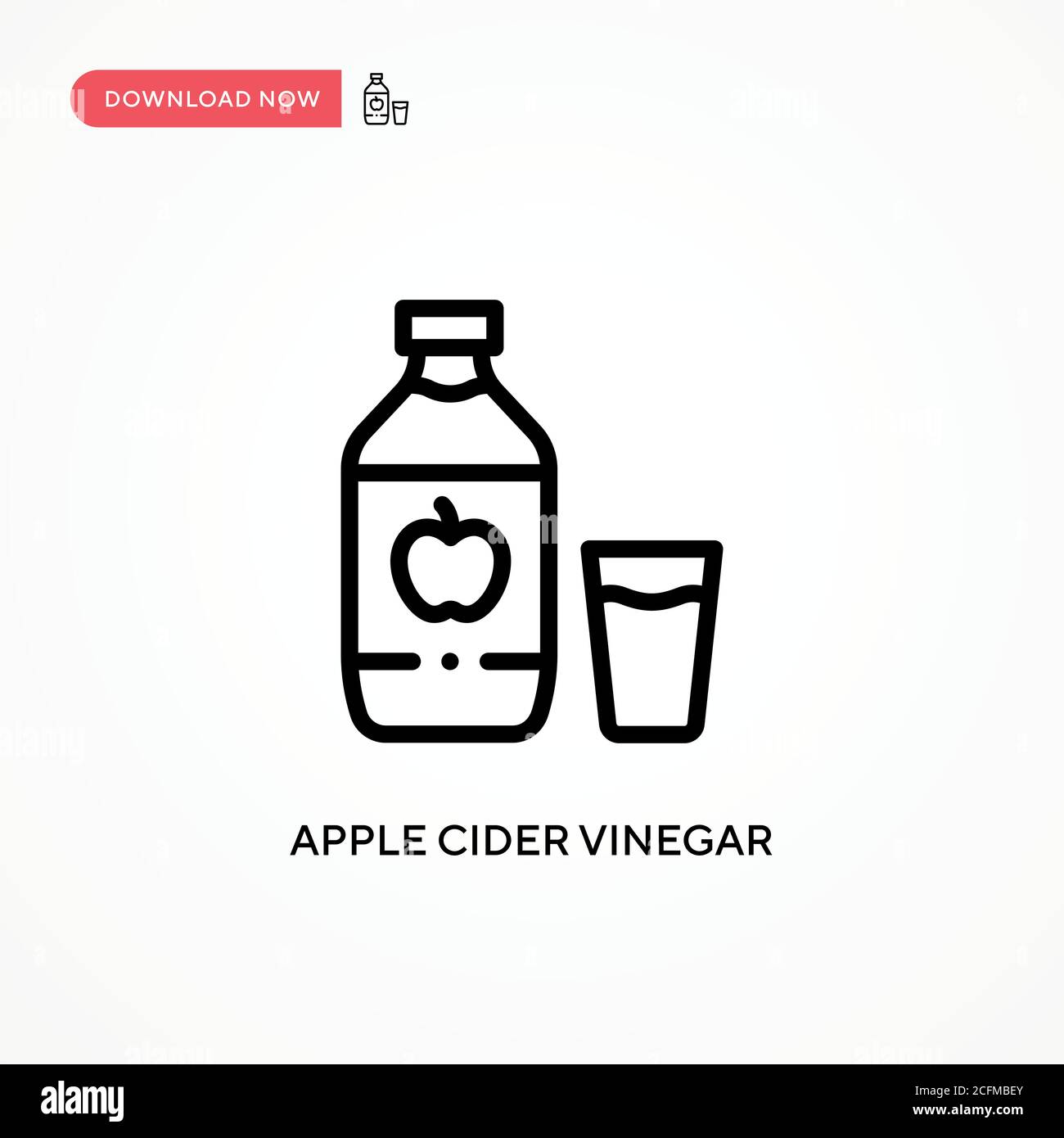 Apple cider vinegar vector icon. Modern, simple flat vector ...