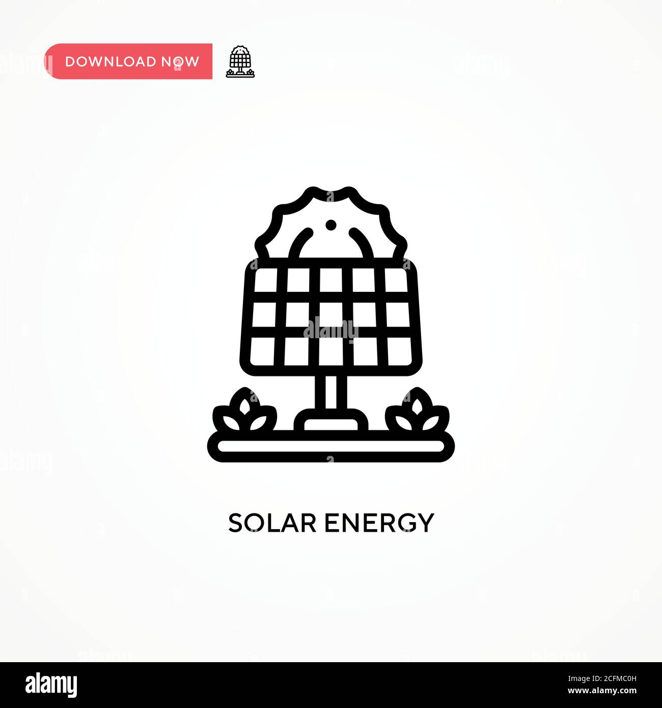 Solar energy vector icon. Modern, simple flat vector illustration for ...