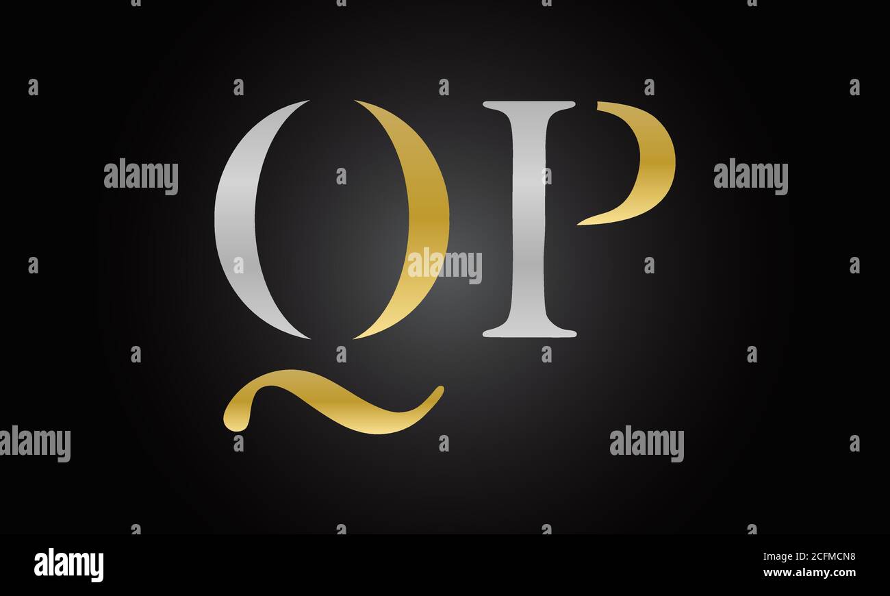 Initial letter QP logo design with modern business typography vector ...