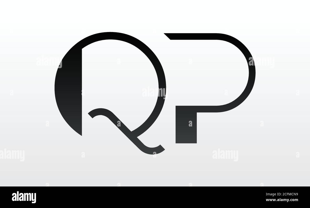 Initial letter QP logo design with modern business typography vector ...