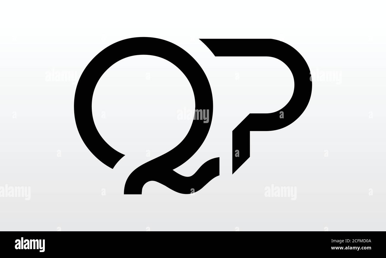 Initial letter QP logo design with modern business typography vector ...