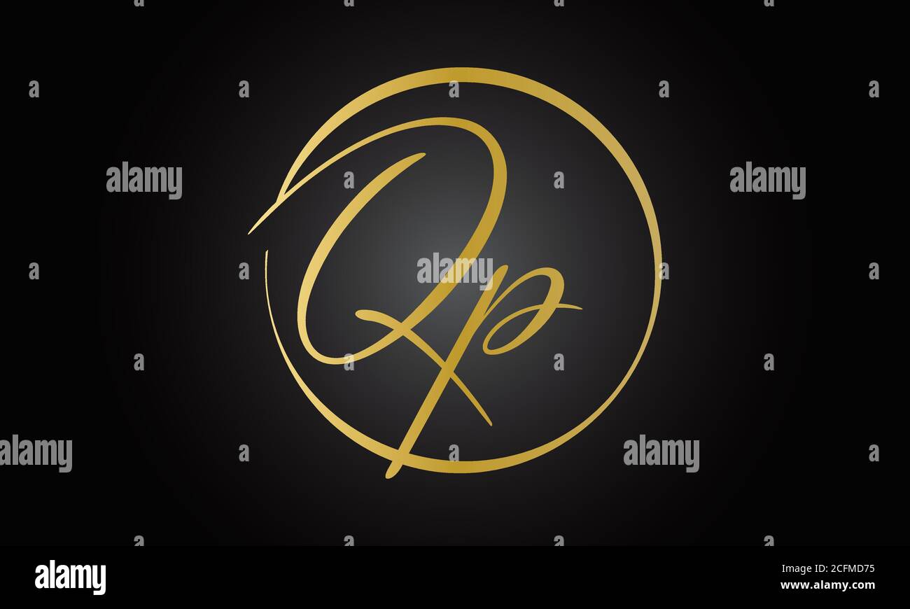 Initial letter QP logo design with modern business typography vector ...