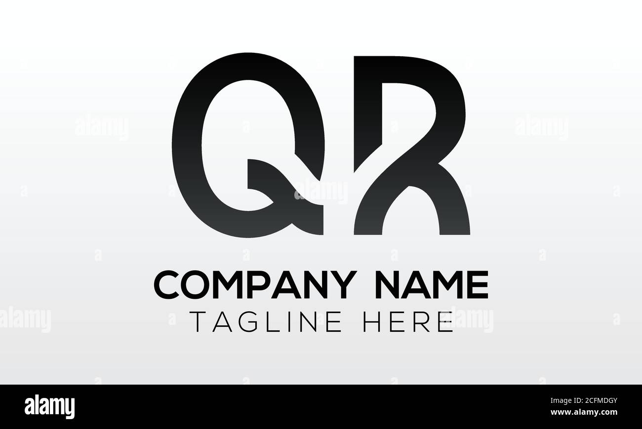 Initial letter QR logo design with modern business typography vector ...
