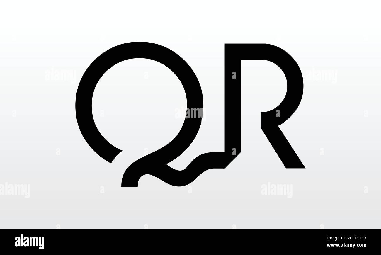 Initial letter QR logo design with modern business typography vector ...