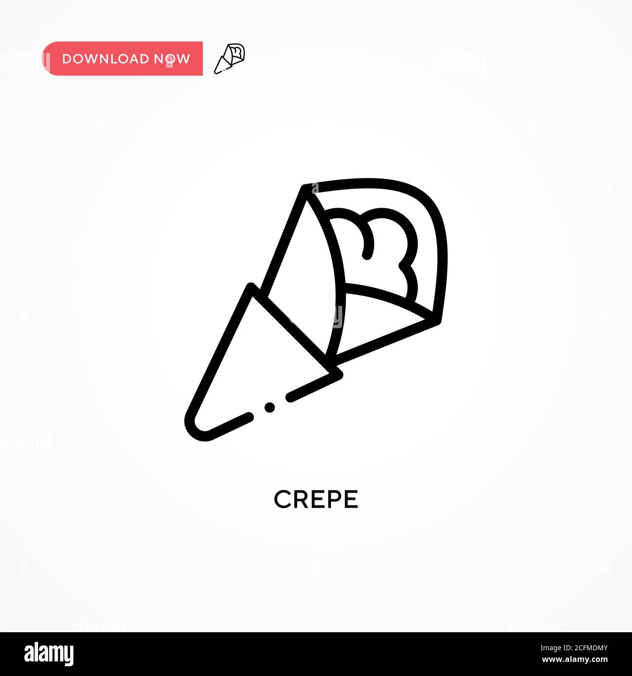 Crepe vector icon. Modern, simple flat vector illustration for web site ...