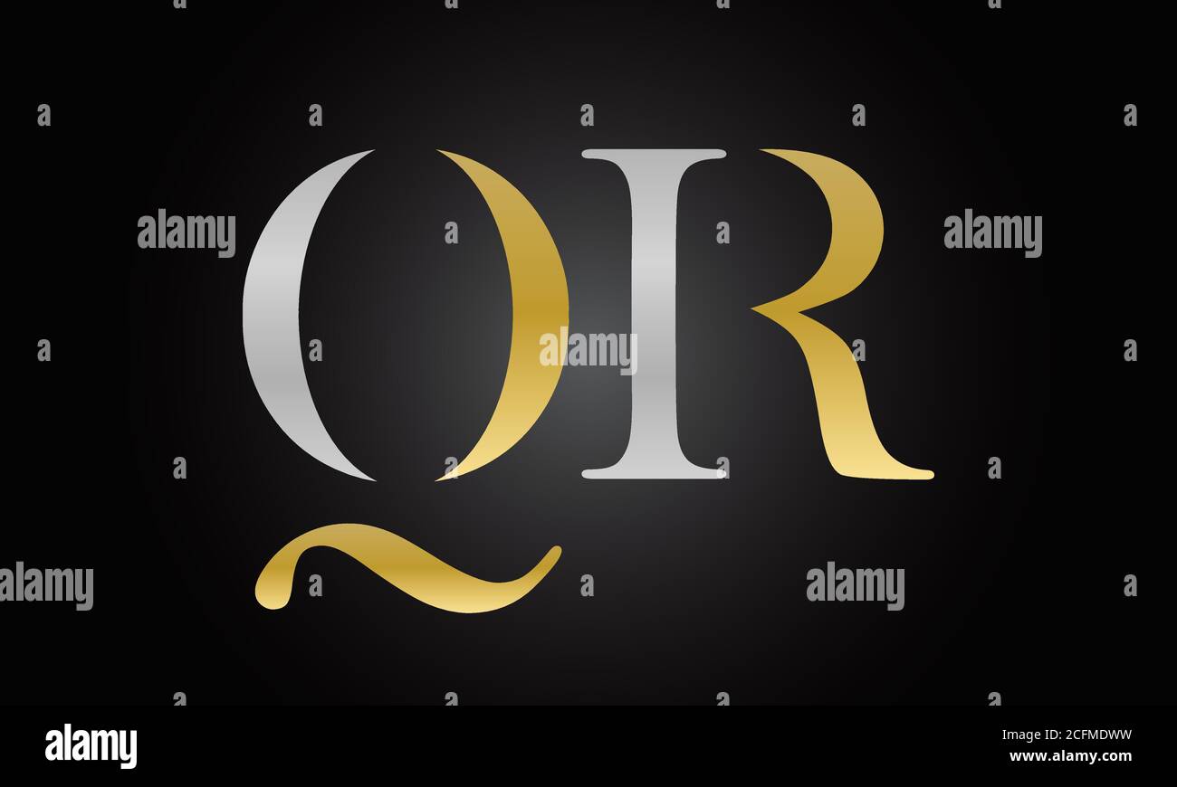 Initial letter QR logo design with modern business typography vector ...