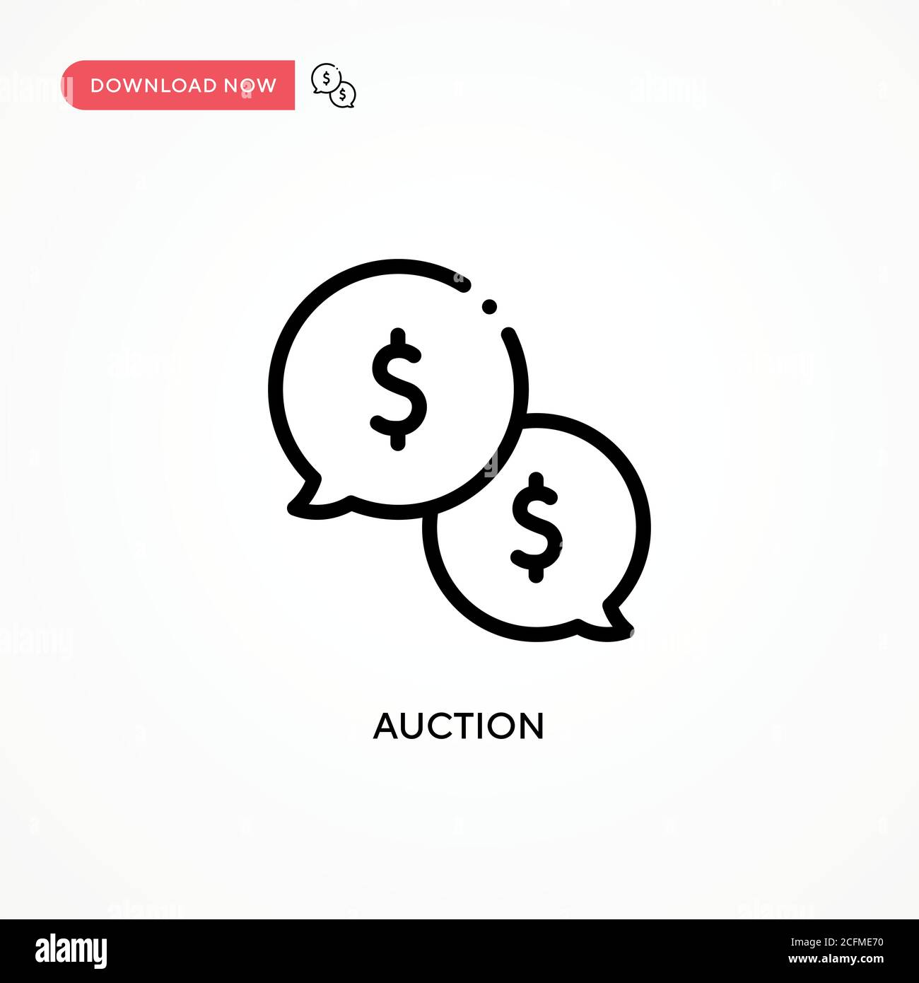 Auction vector icon. Modern, simple flat vector illustration for web ...
