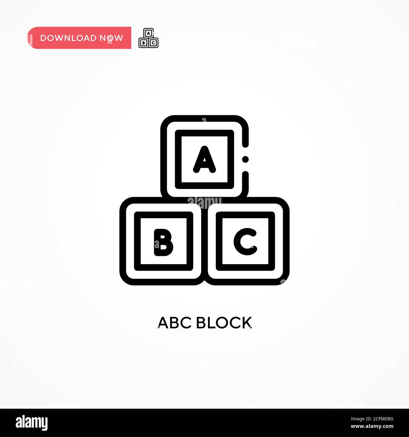 Abc block vector icon. Modern, simple flat vector illustration for web ...