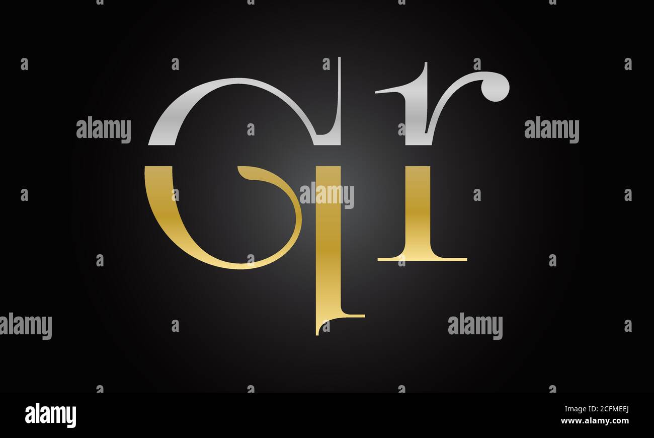 Initial letter QR logo design with modern business typography vector ...