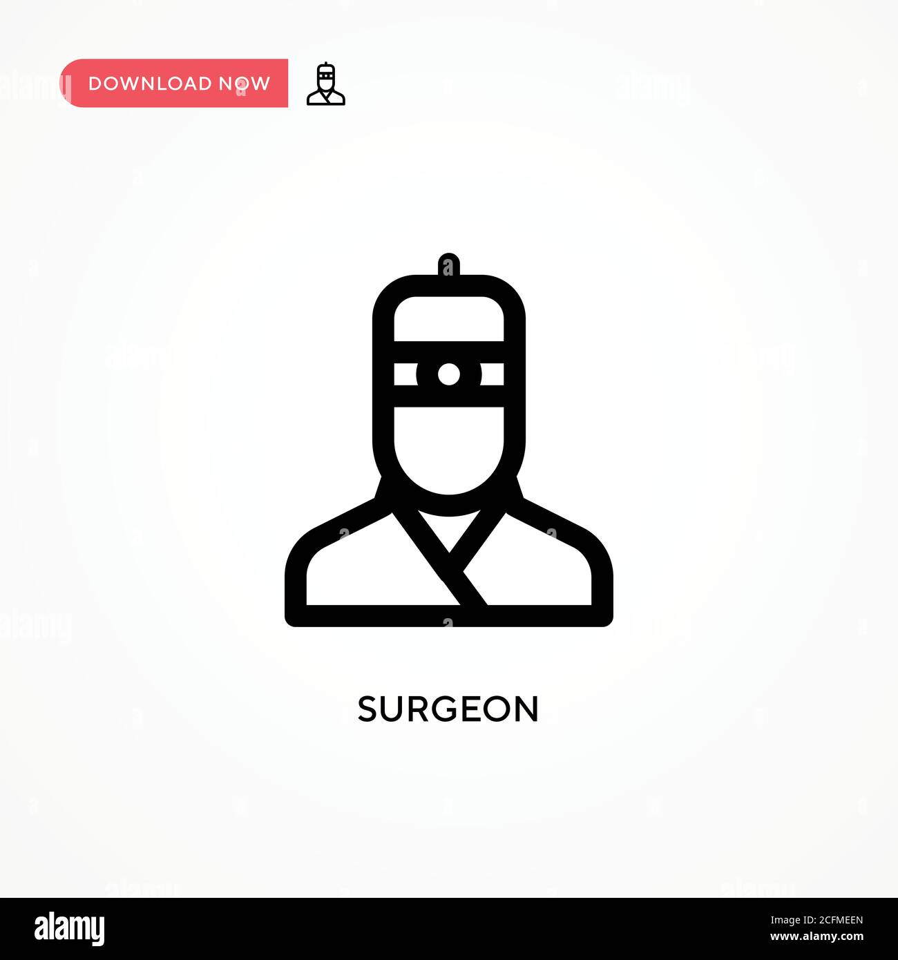 Surgeon vector icon. Modern, simple flat vector illustration for web ...