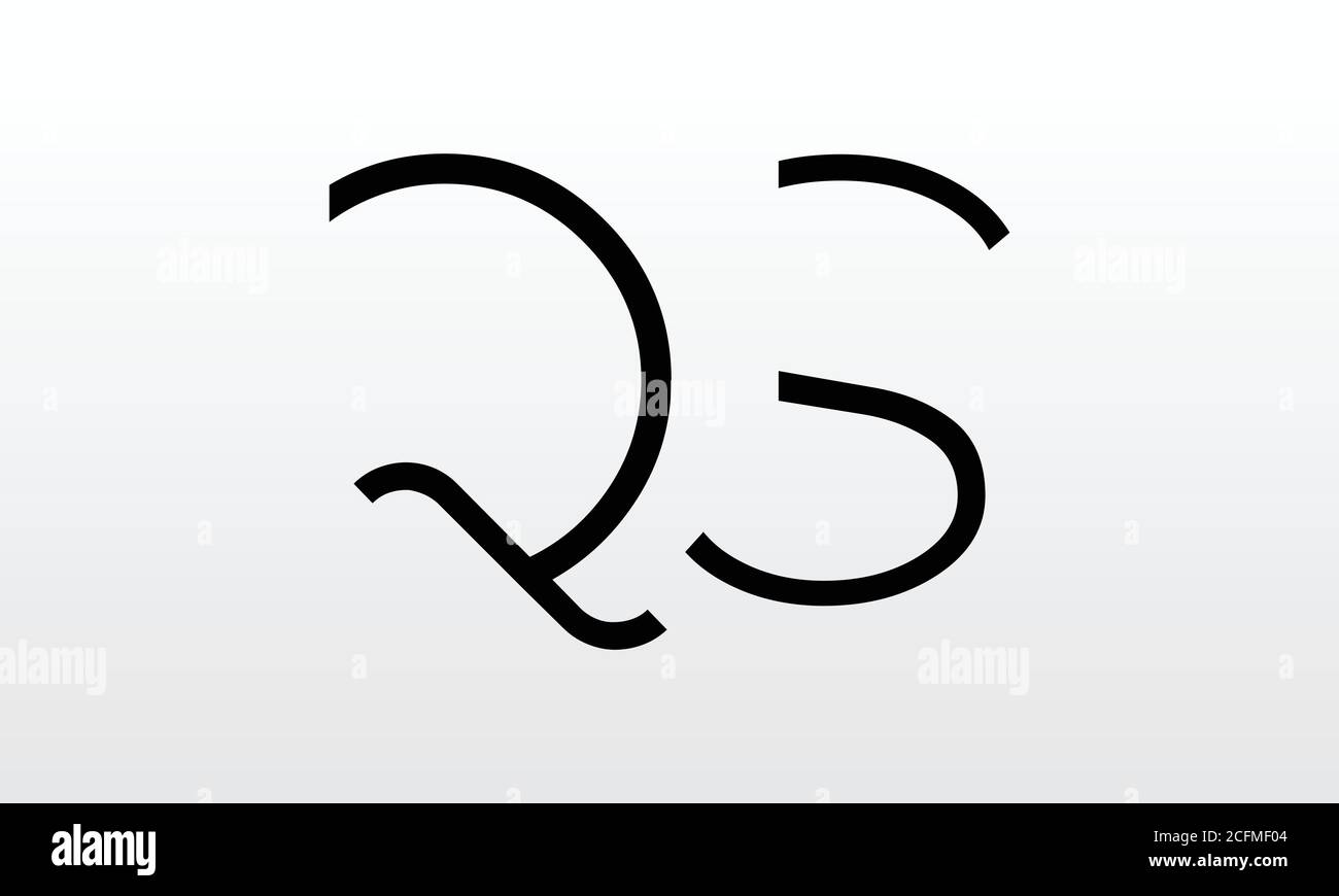 Initial letter QS logo design with modern business typography vector ...