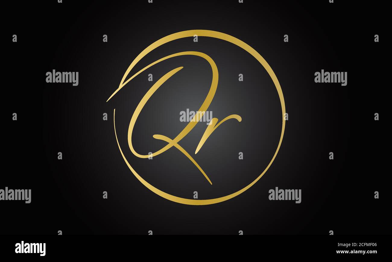 Initial letter QR logo design with modern business typography vector ...