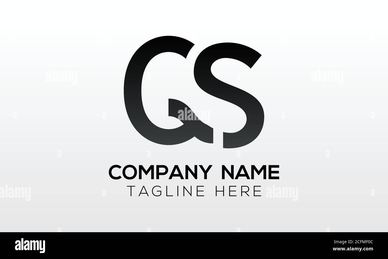 Initial letter QS logo design with modern business typography vector ...