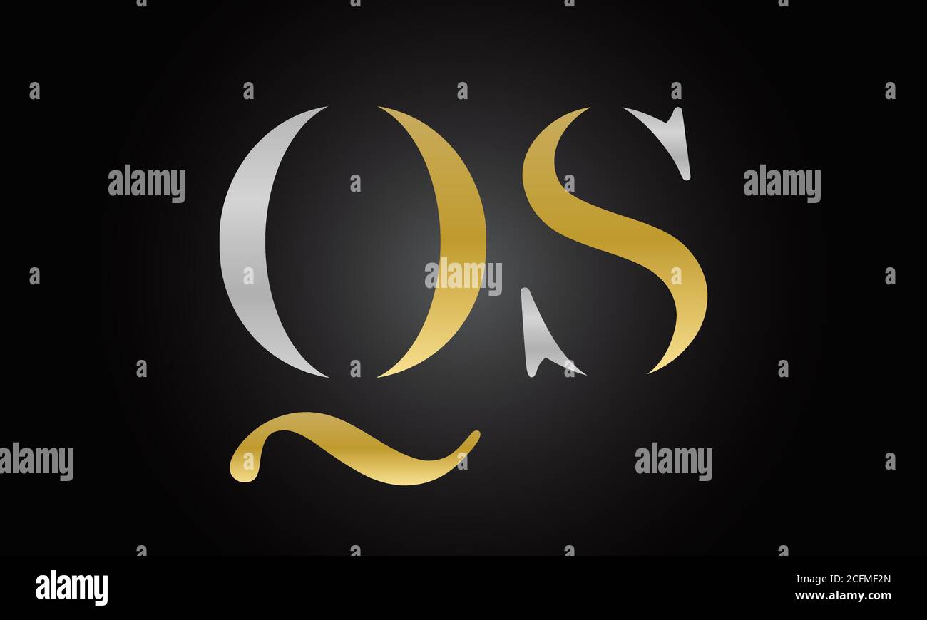 Initial letter QS logo design with modern business typography vector ...