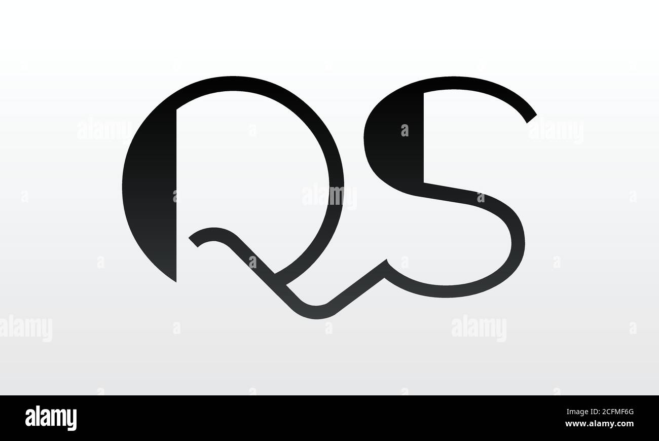 Initial letter QS logo design with modern business typography vector ...