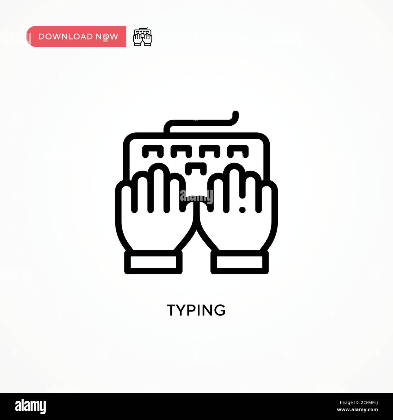 Typing vector icon. Modern, simple flat vector illustration for web ...