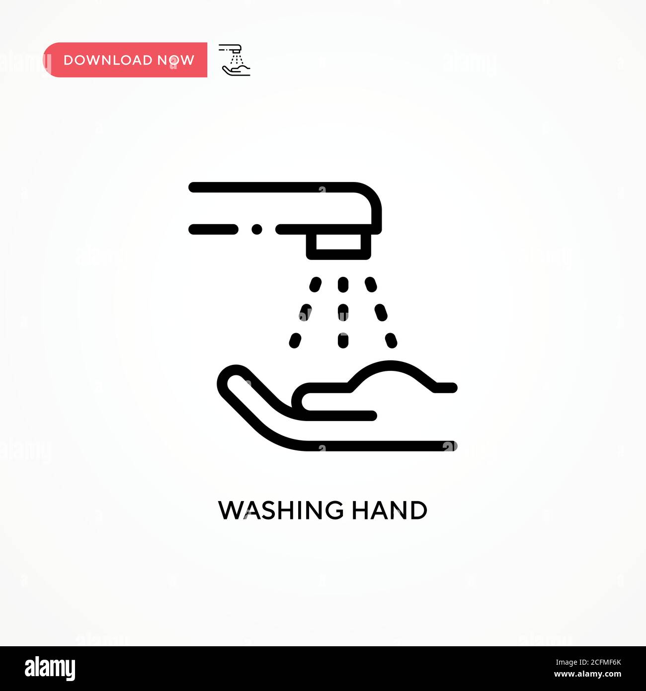 Washing hand vector icon. Modern, simple flat vector illustration for ...