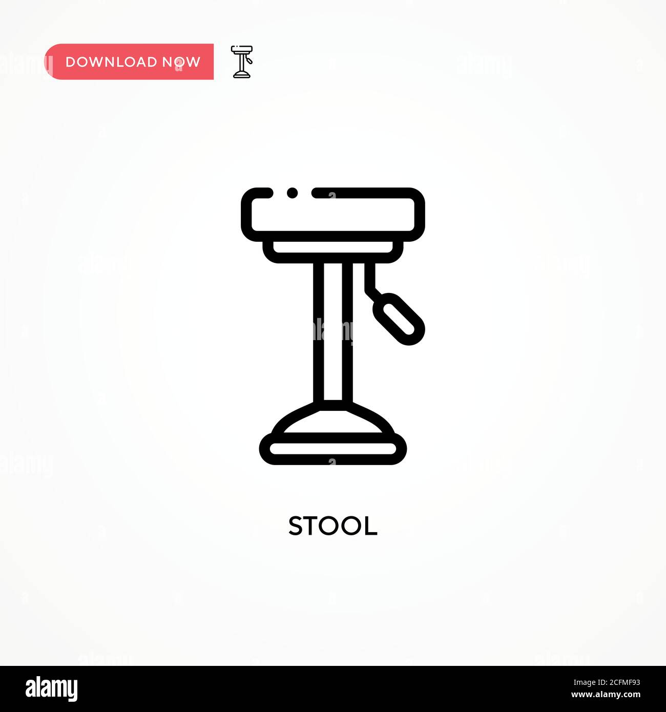 Stool vector icon. Modern, simple flat vector illustration for web site ...