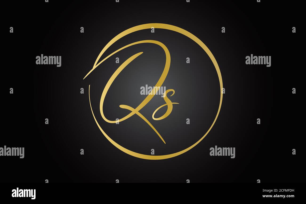 Initial letter QS logo design with modern business typography vector ...