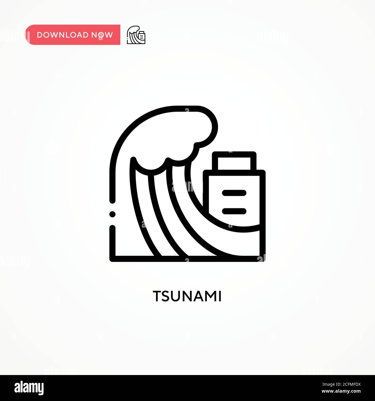 Tsunami vector icon. Modern, simple flat vector illustration for web ...