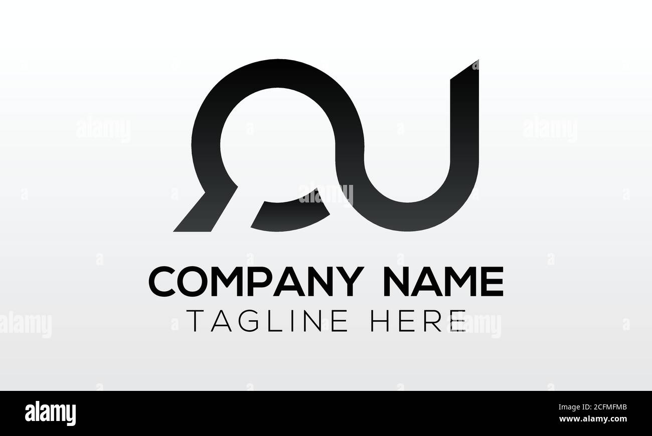 Initial letter QU logo design with modern business typography vector ...