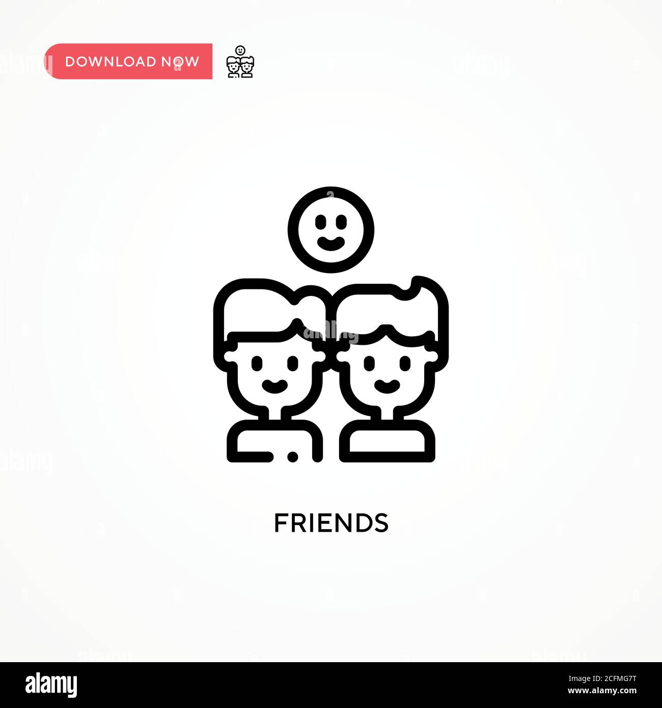 Friends vector icon. Modern, simple flat vector illustration for web ...