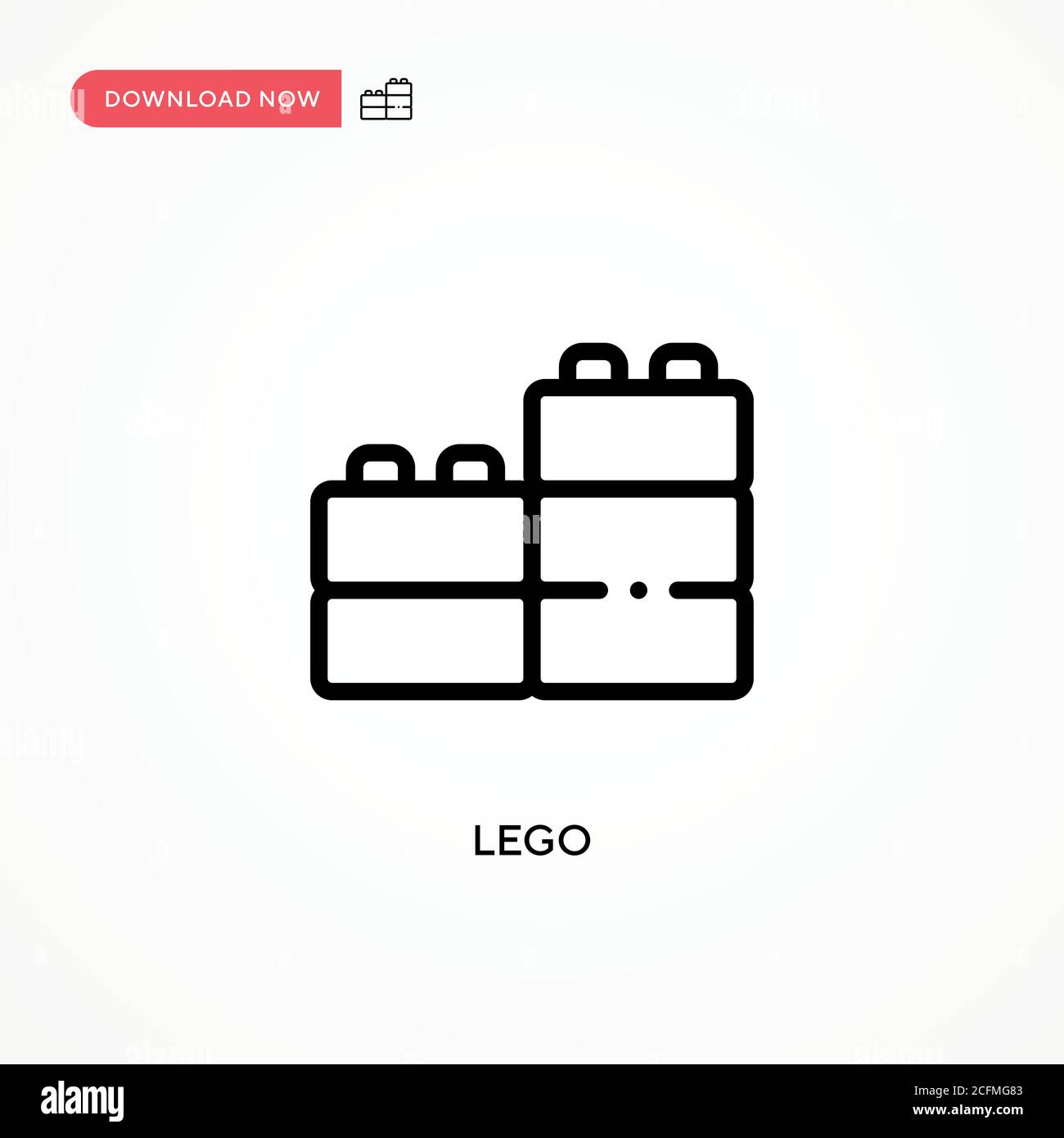 Lego vector icon. Modern, simple flat vector illustration for web site or mobile app Stock ...