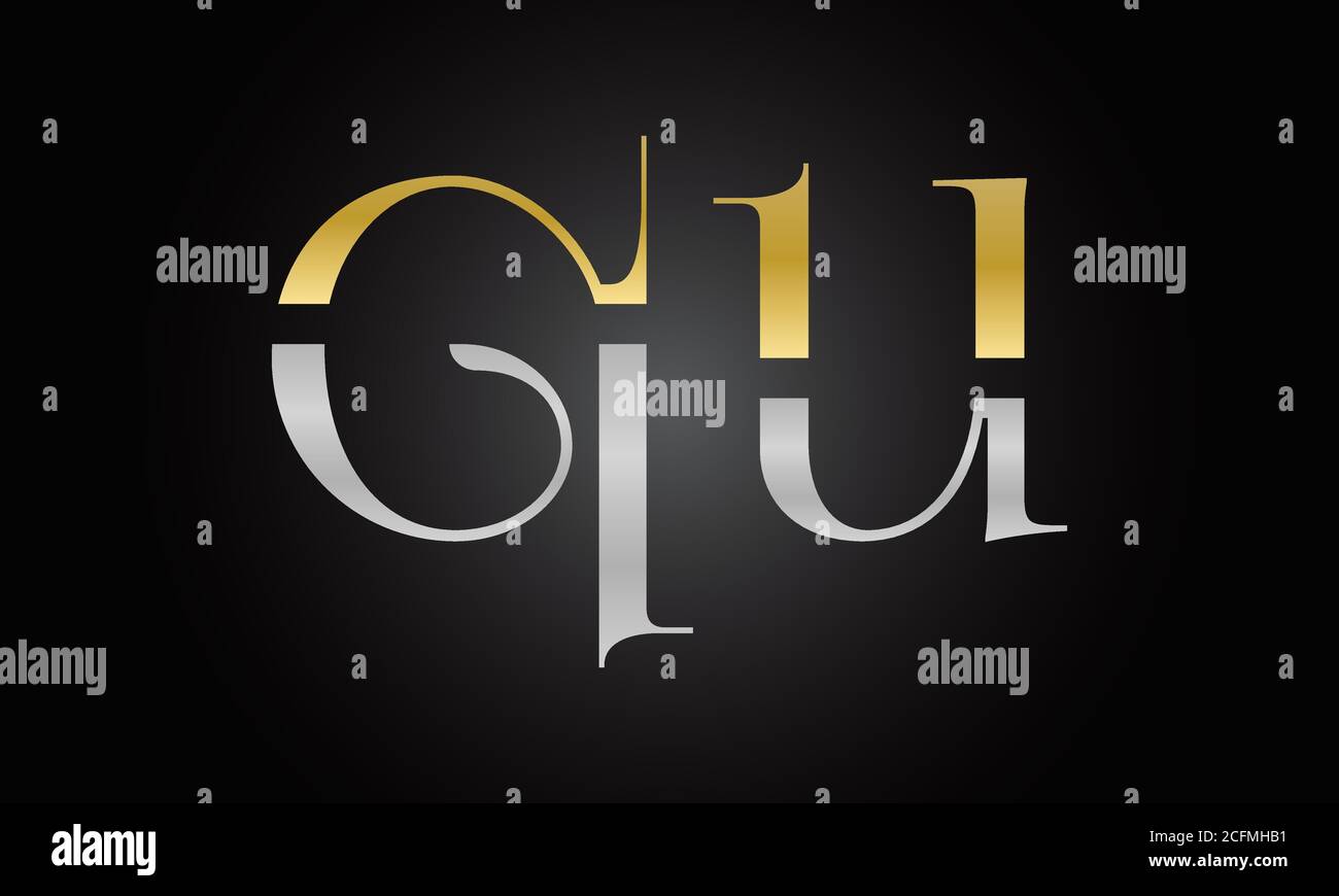 Initial letter QU logo design with modern business typography vector ...