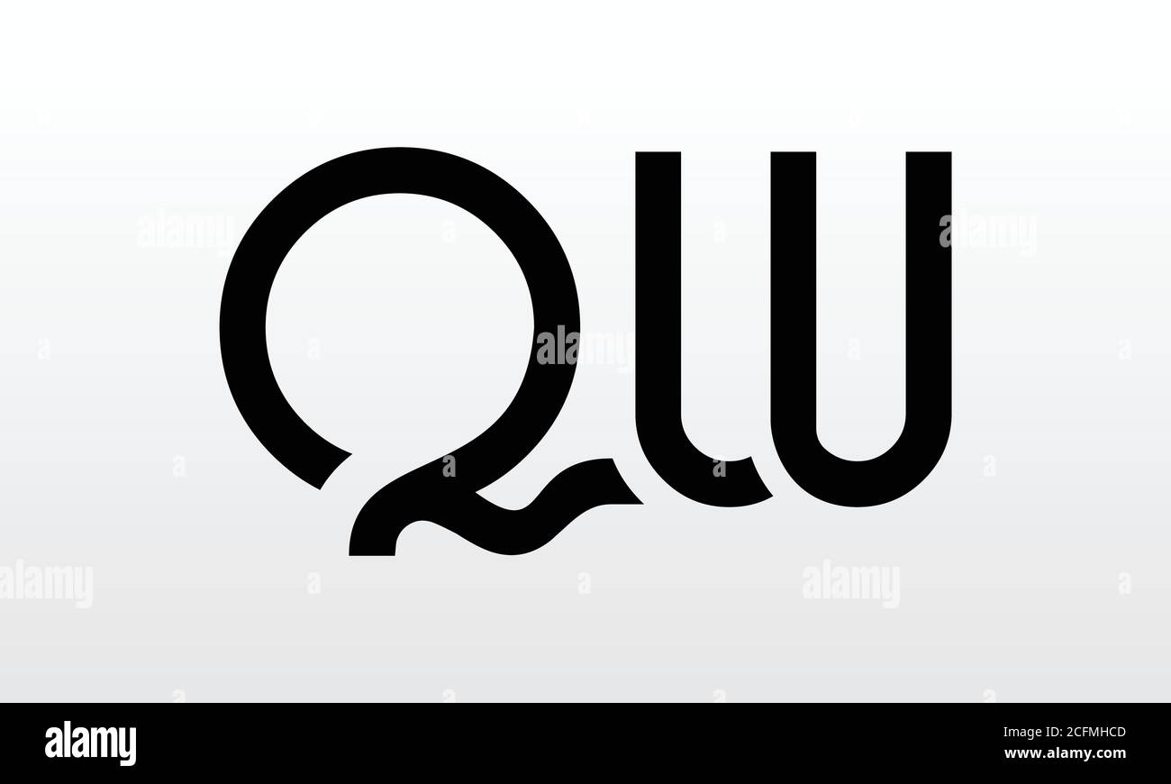 Initial letter QW logo design with modern business typography vector ...