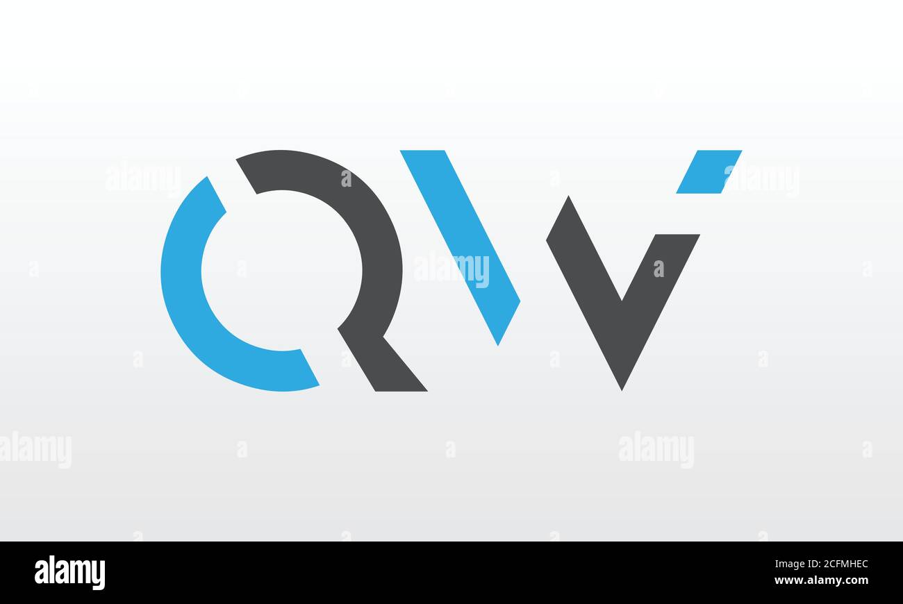 Initial letter QW logo design with modern business typography vector ...