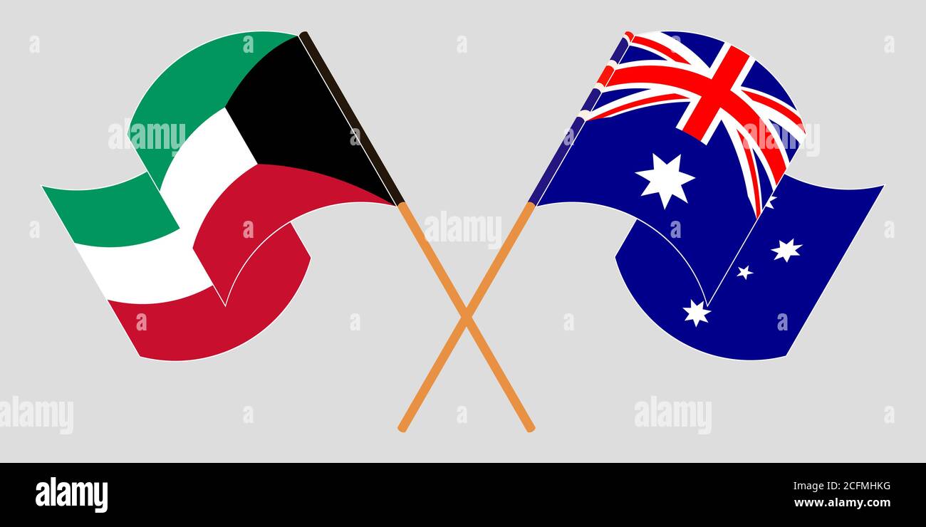 Kuwait australia flag Stock Vector Images - Alamy