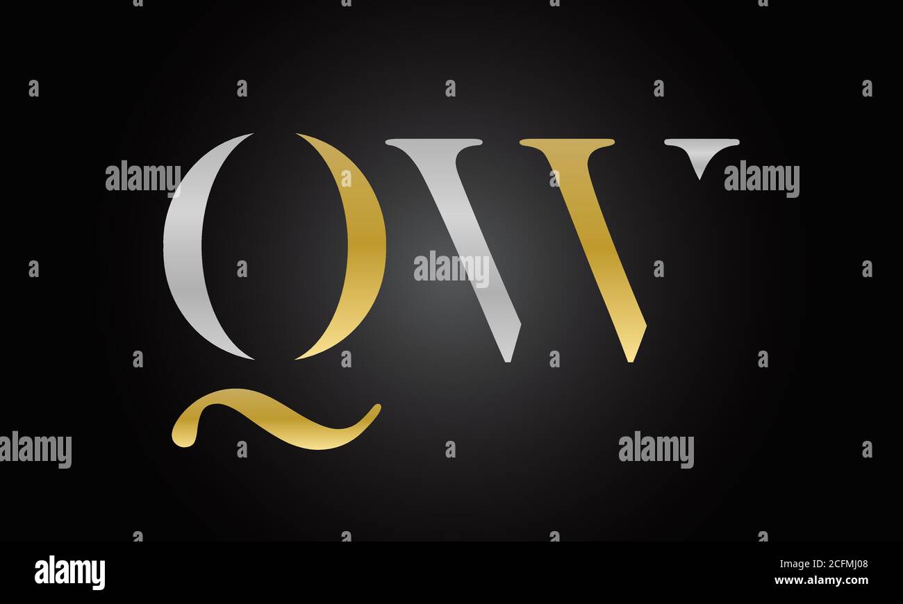 Initial letter QW logo design with modern business typography vector ...