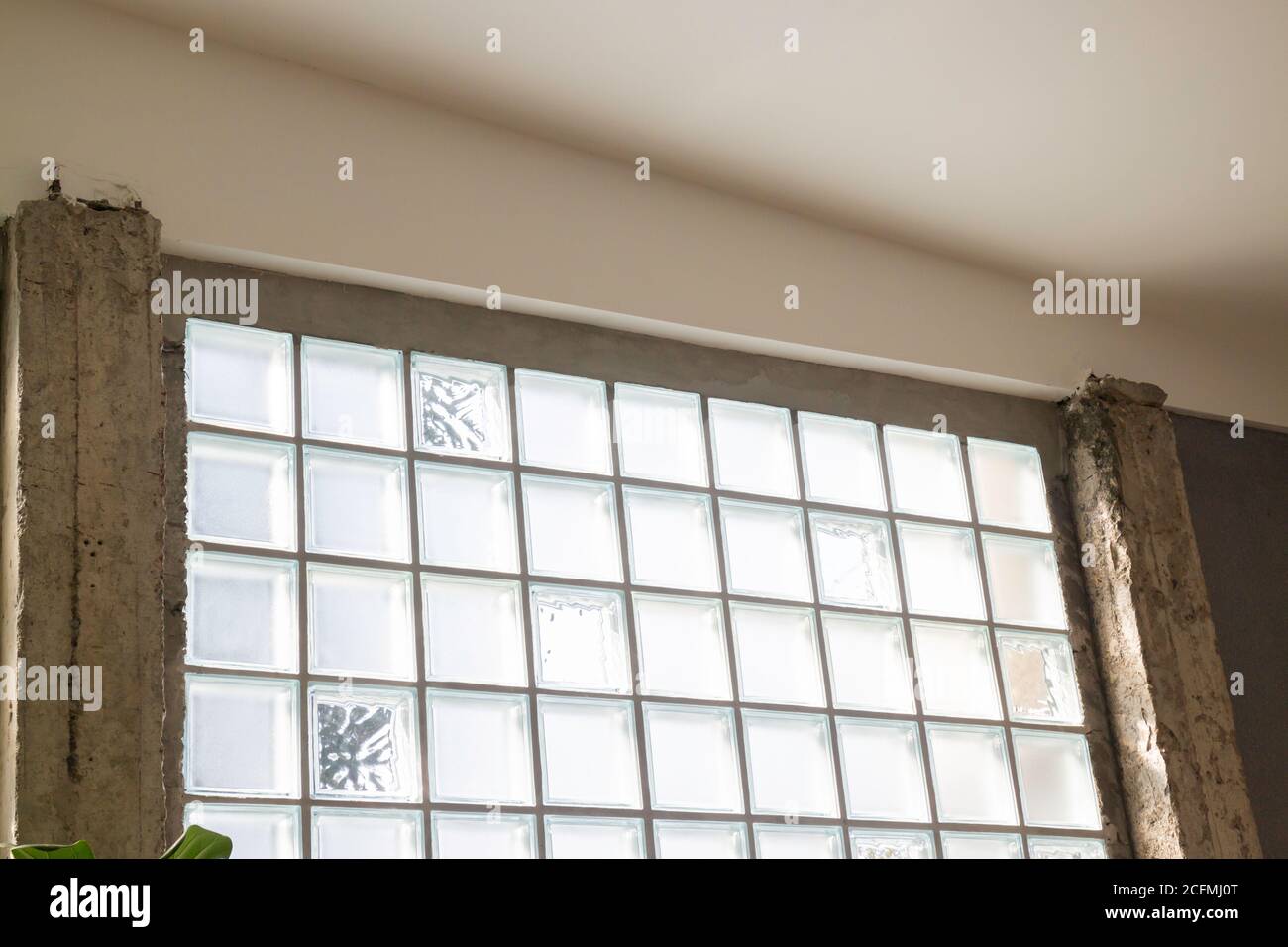 Minimal cafe interior decorating with modern glass box, stock photo ...