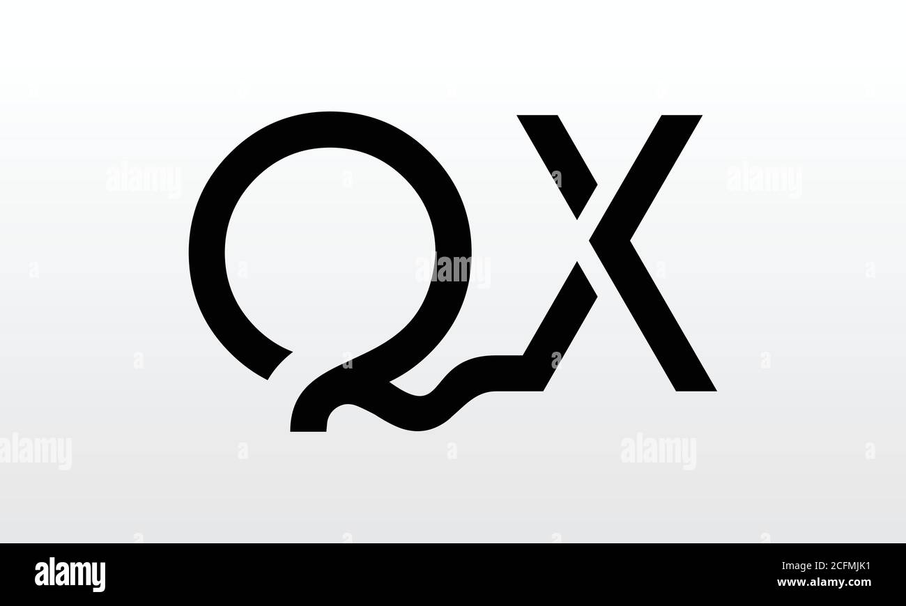Initial letter QX logo design with modern business typography vector ...