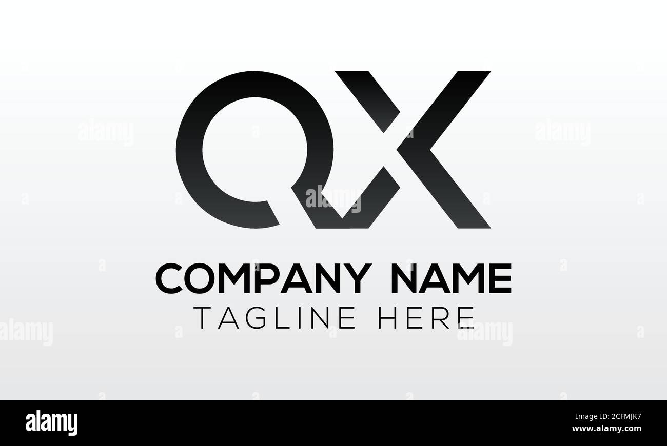Initial letter QX logo design with modern business typography vector ...