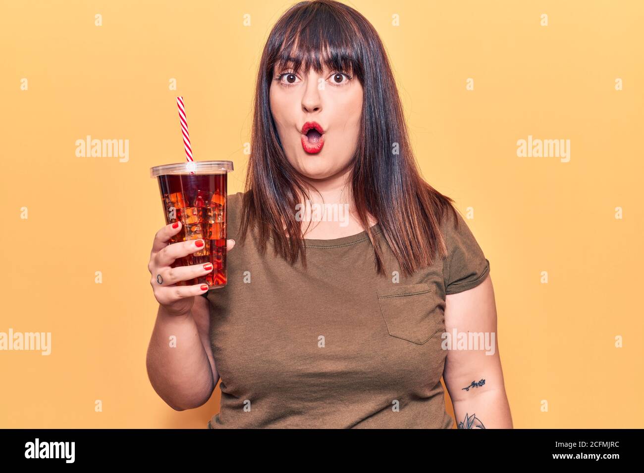 Overweight person drinking fizzy drink hi-res stock photography and ...