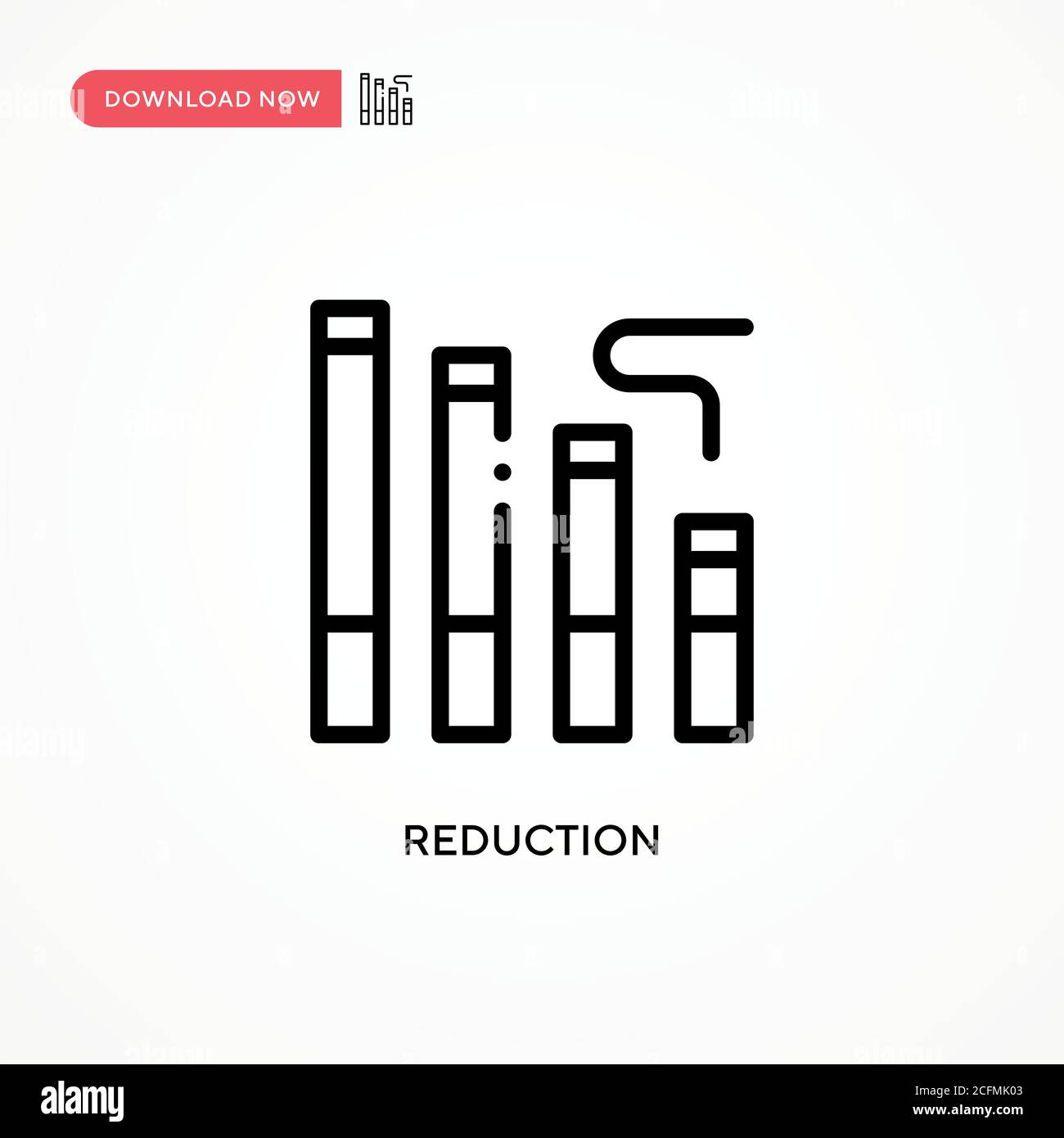 Reduction vector icon. Modern, simple flat vector illustration for web ...