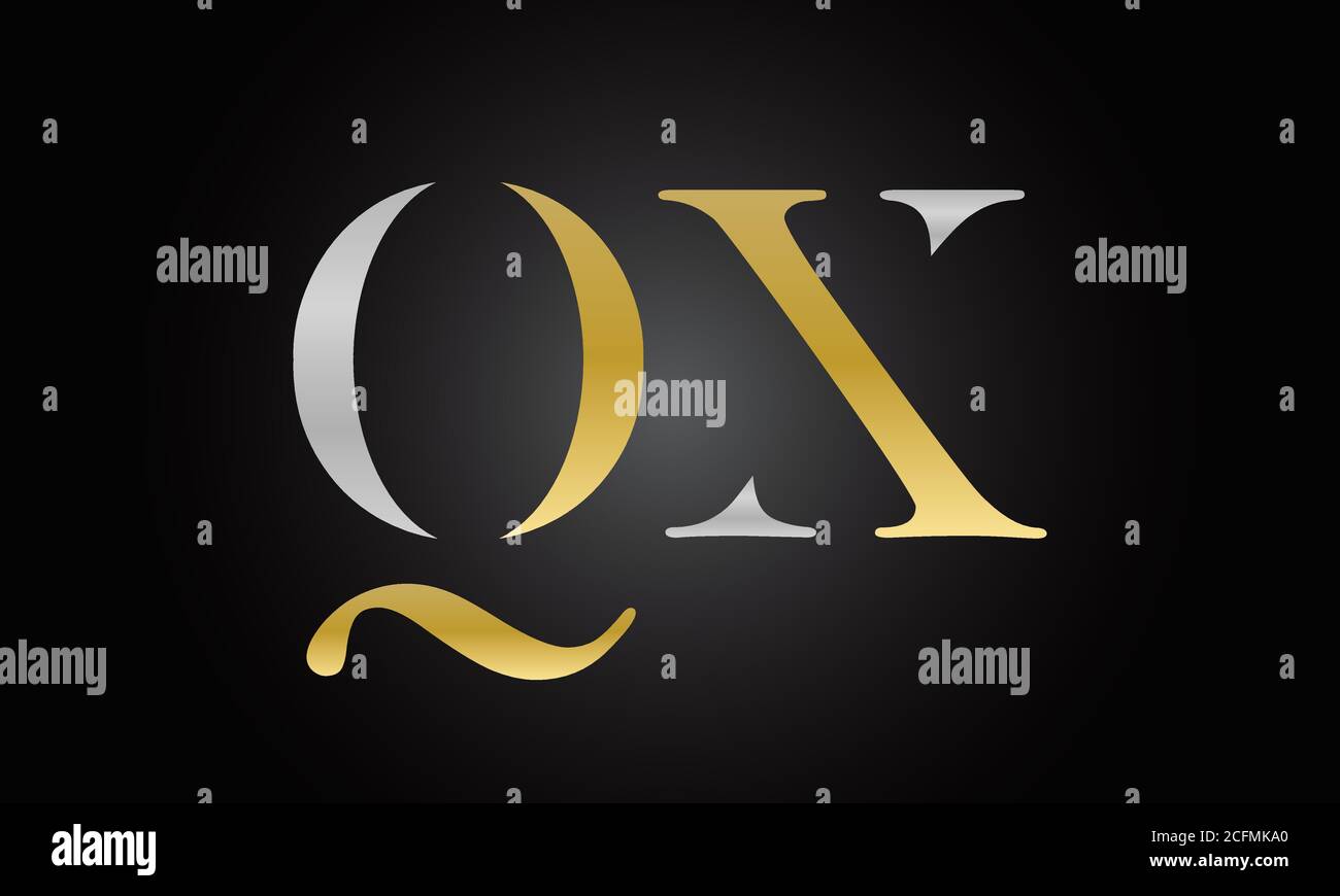 Initial letter QX logo design with modern business typography vector ...