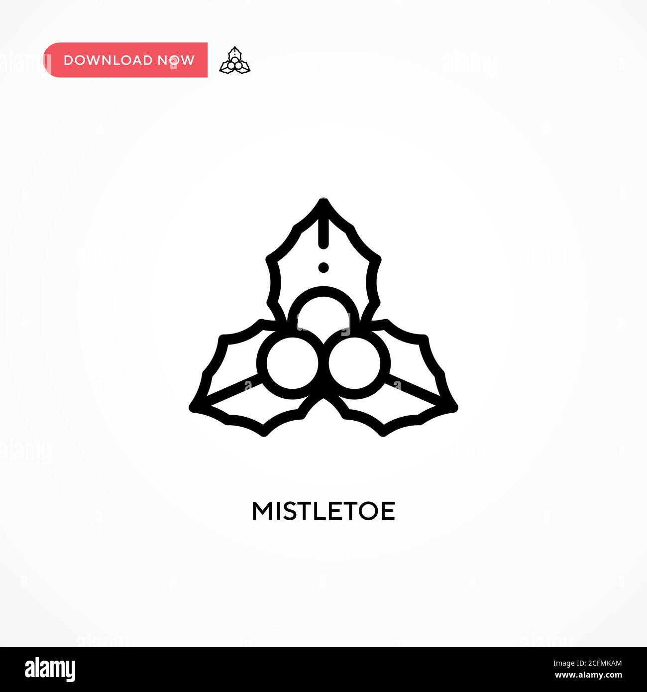 Mistletoe vector icon. Modern, simple flat vector illustration for web ...