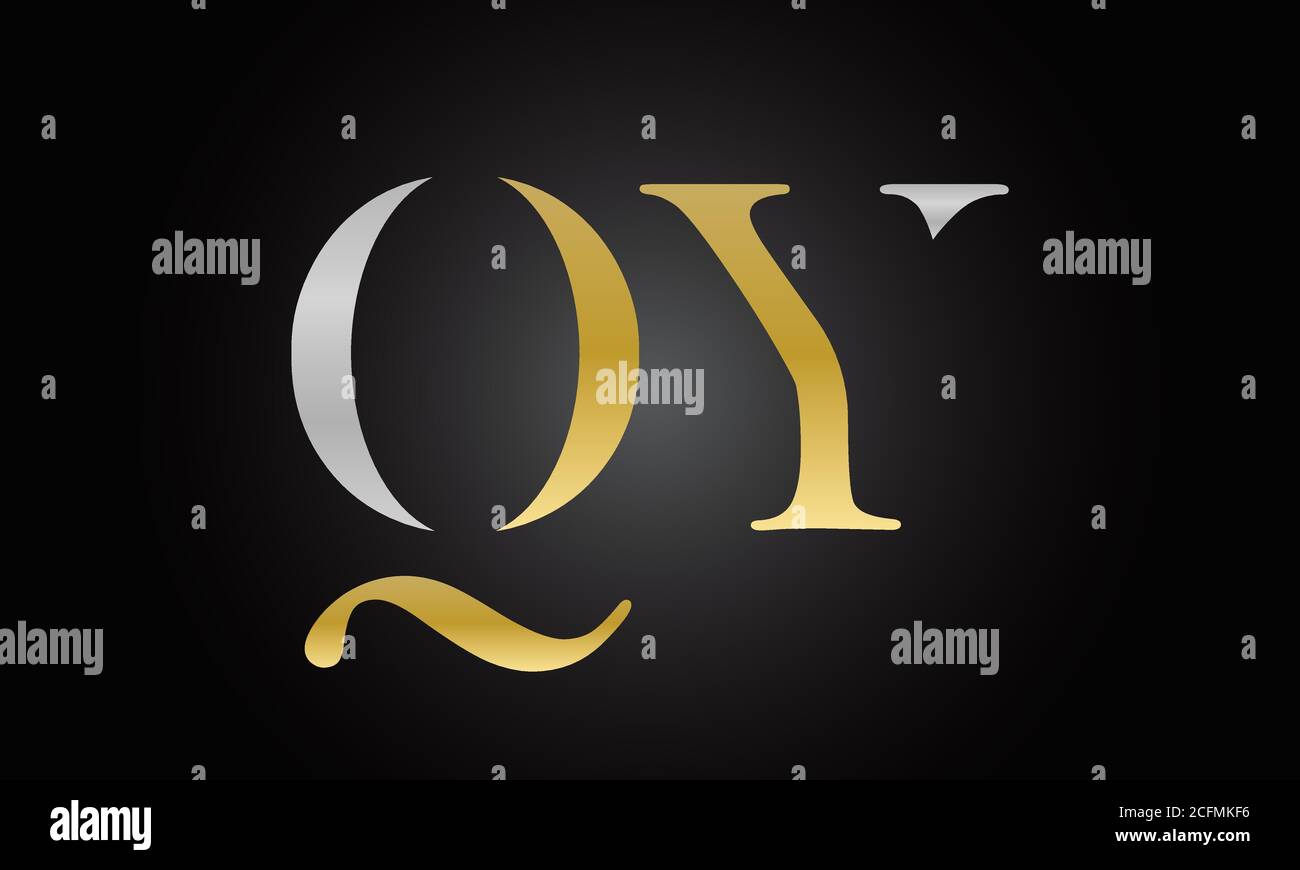 Initial letter QY logo design with modern business typography vector ...