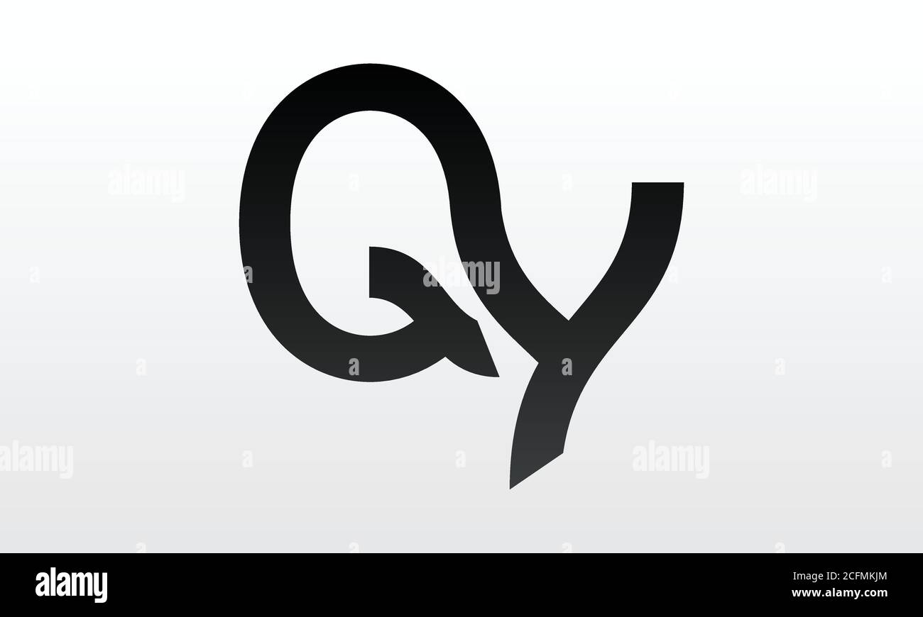 Initial letter QY logo design with modern business typography vector ...
