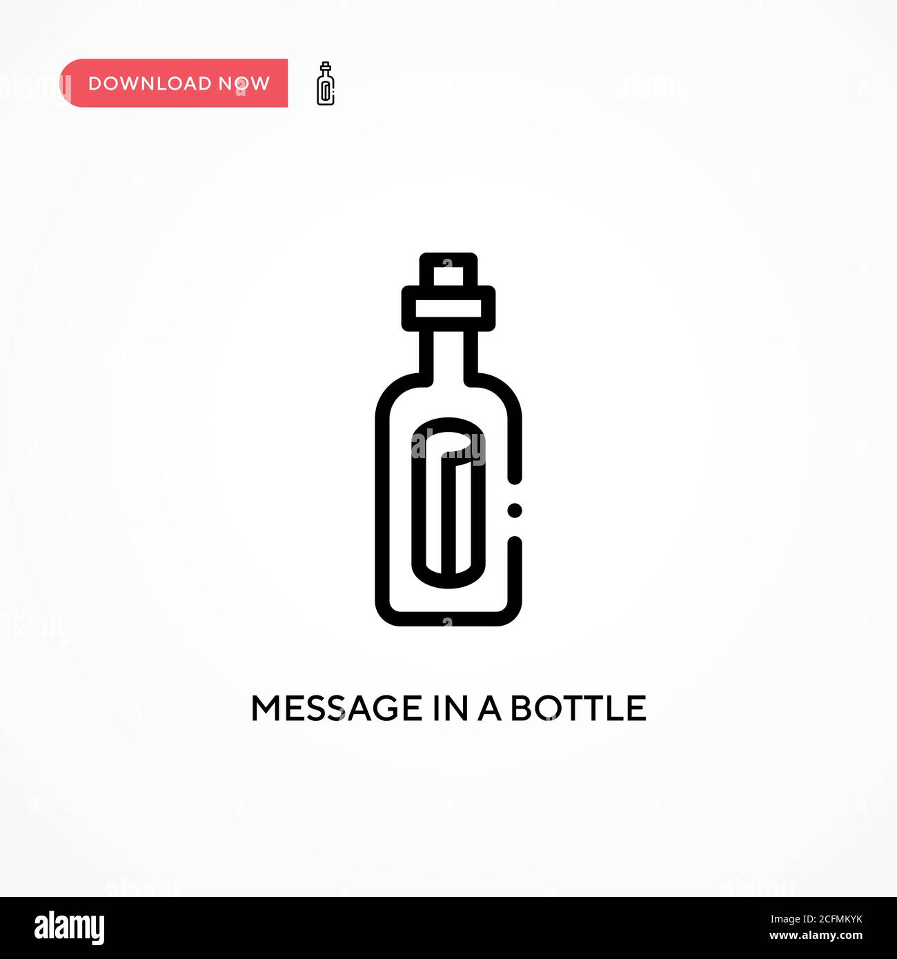 Message in a bottle vector icon. Modern, simple flat vector ...