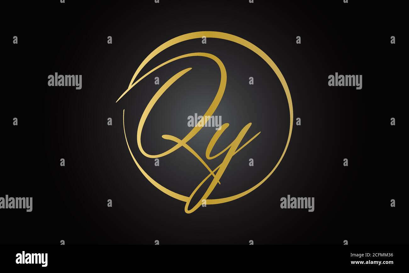 Initial letter QY logo design with modern business typography vector ...