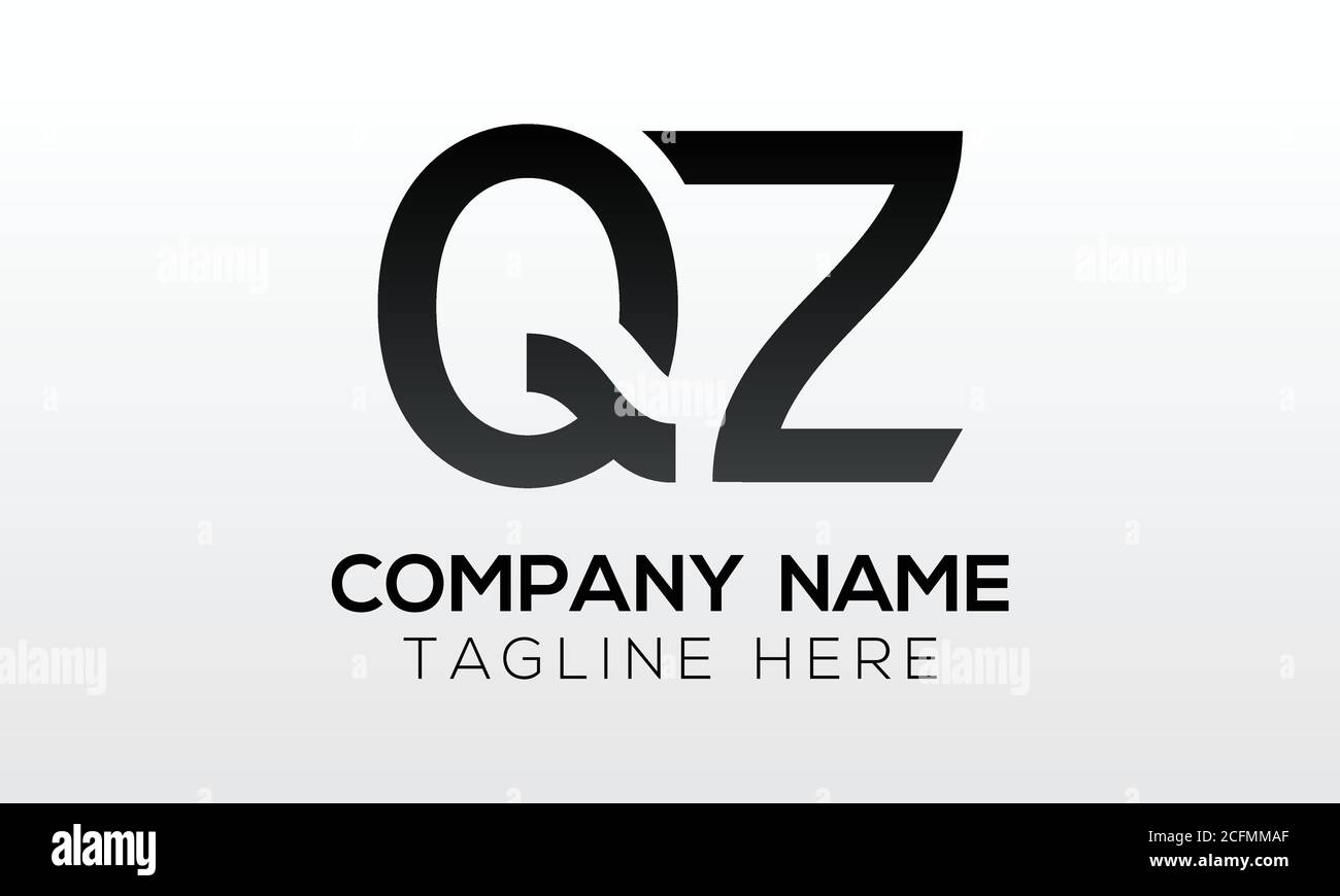 Initial letter QZ logo design with modern business typography vector template. Creative isolated ...