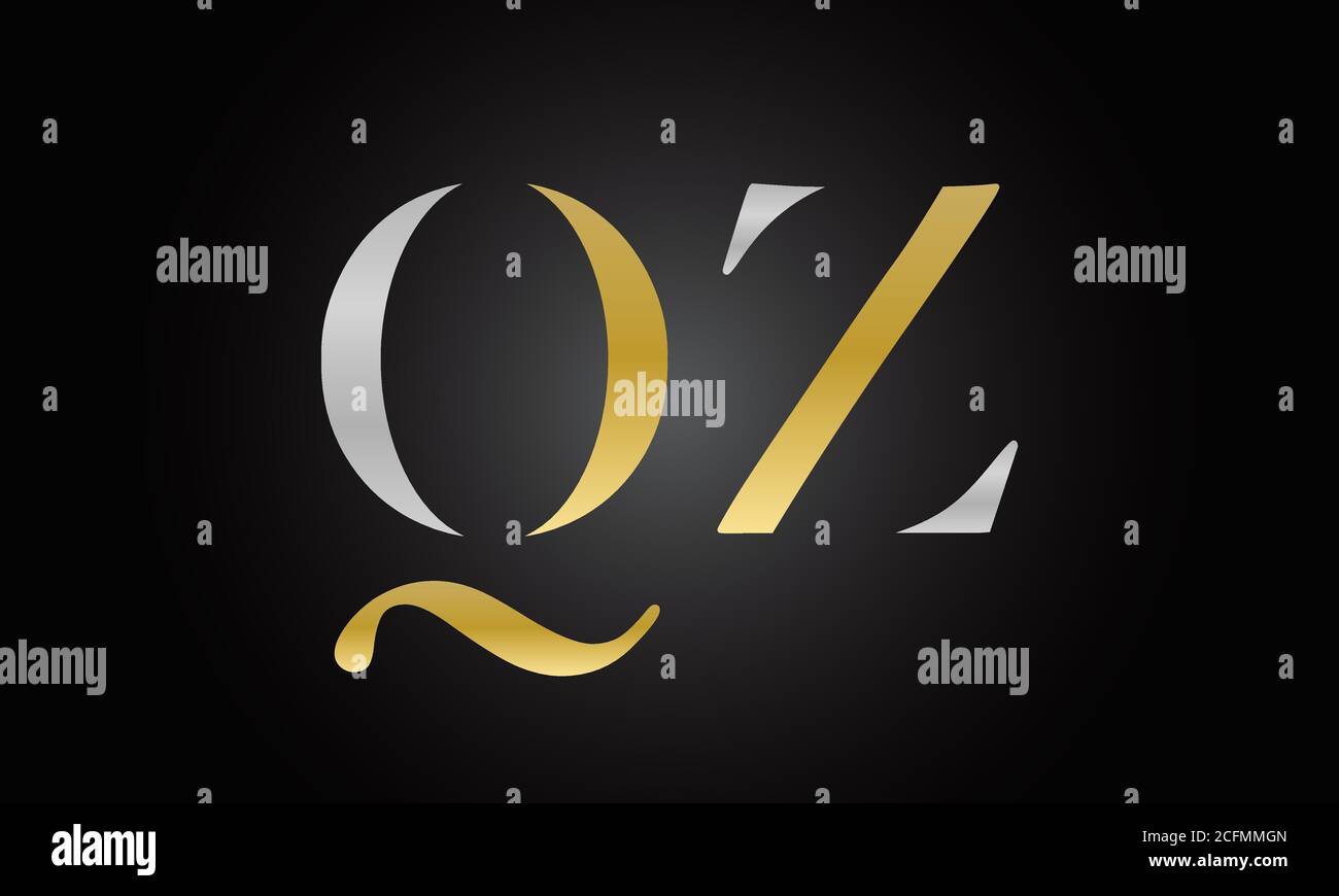Initial letter QZ logo design with modern business typography vector template. Creative isolated ...