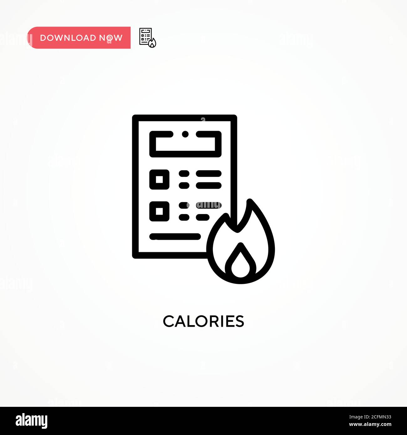Calories vector icon. Modern, simple flat vector illustration for web ...