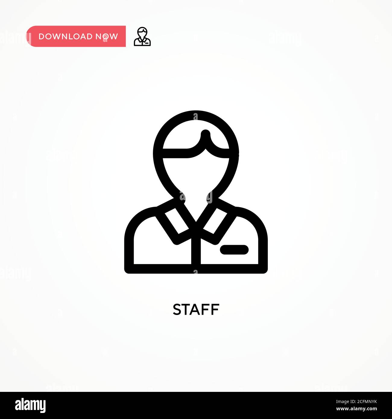 Staff vector icon. Modern, simple flat vector illustration for web site ...