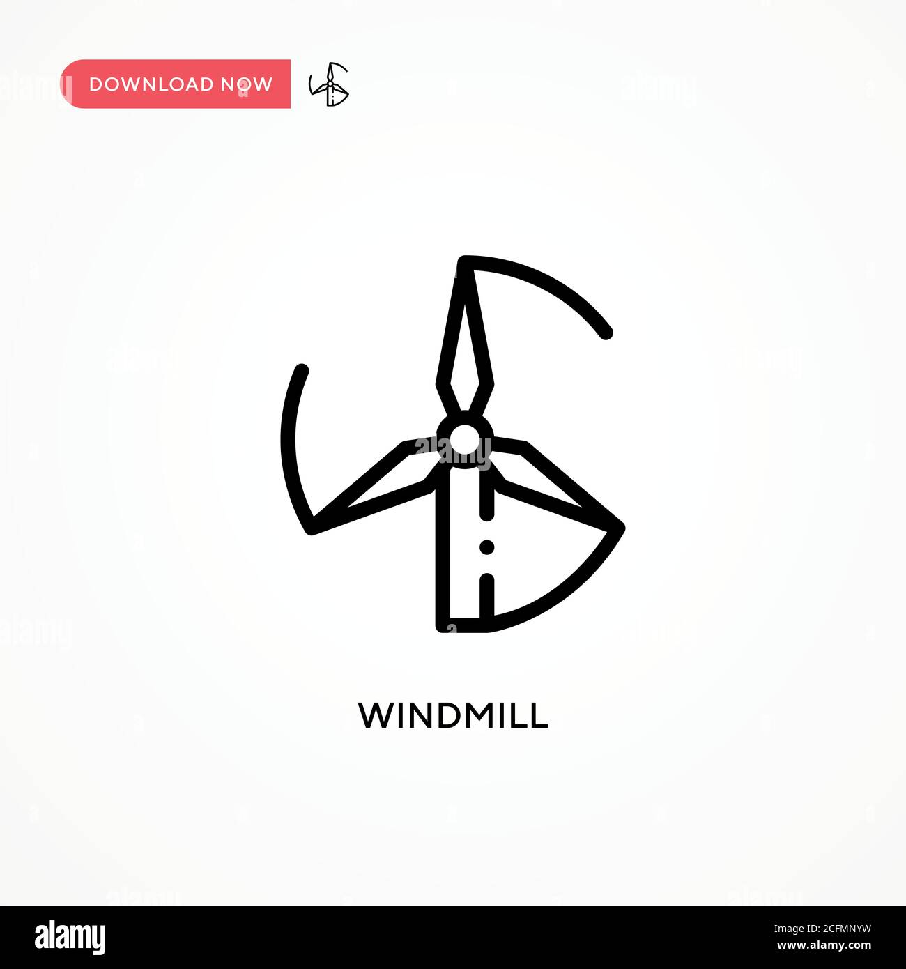 Windmill vector icon. Modern, simple flat vector illustration for web ...