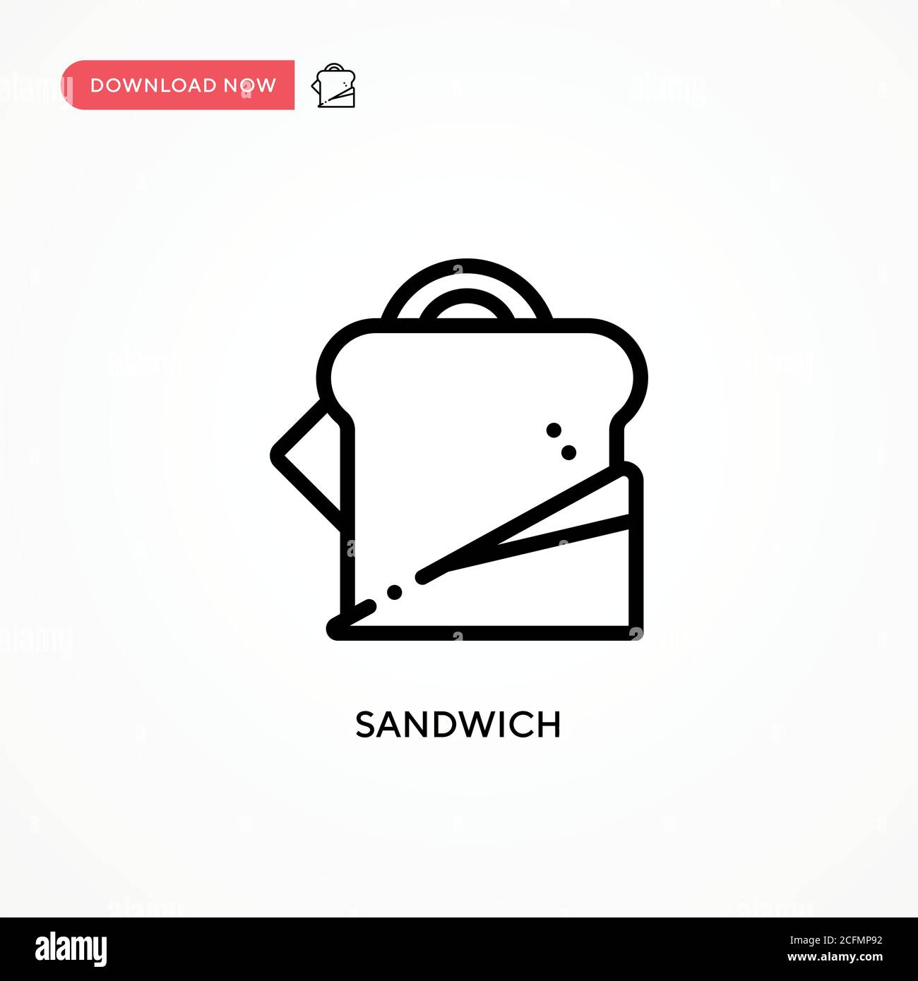 Sandwich vector icon. Modern, simple flat vector illustration for web ...